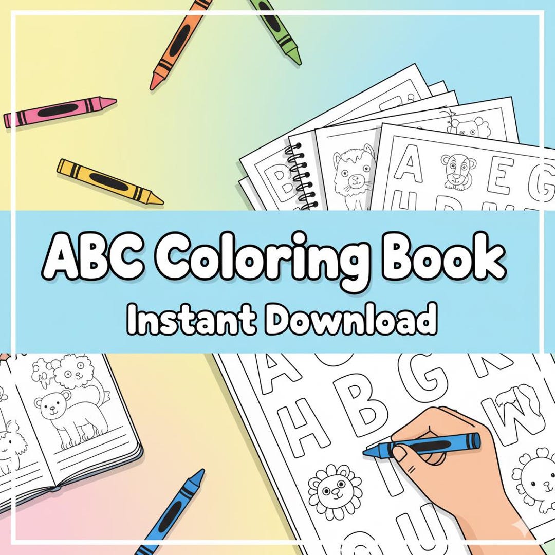 ABC Coloring Book for Toddlers: A-Z Learning Activity Pages (digital ...