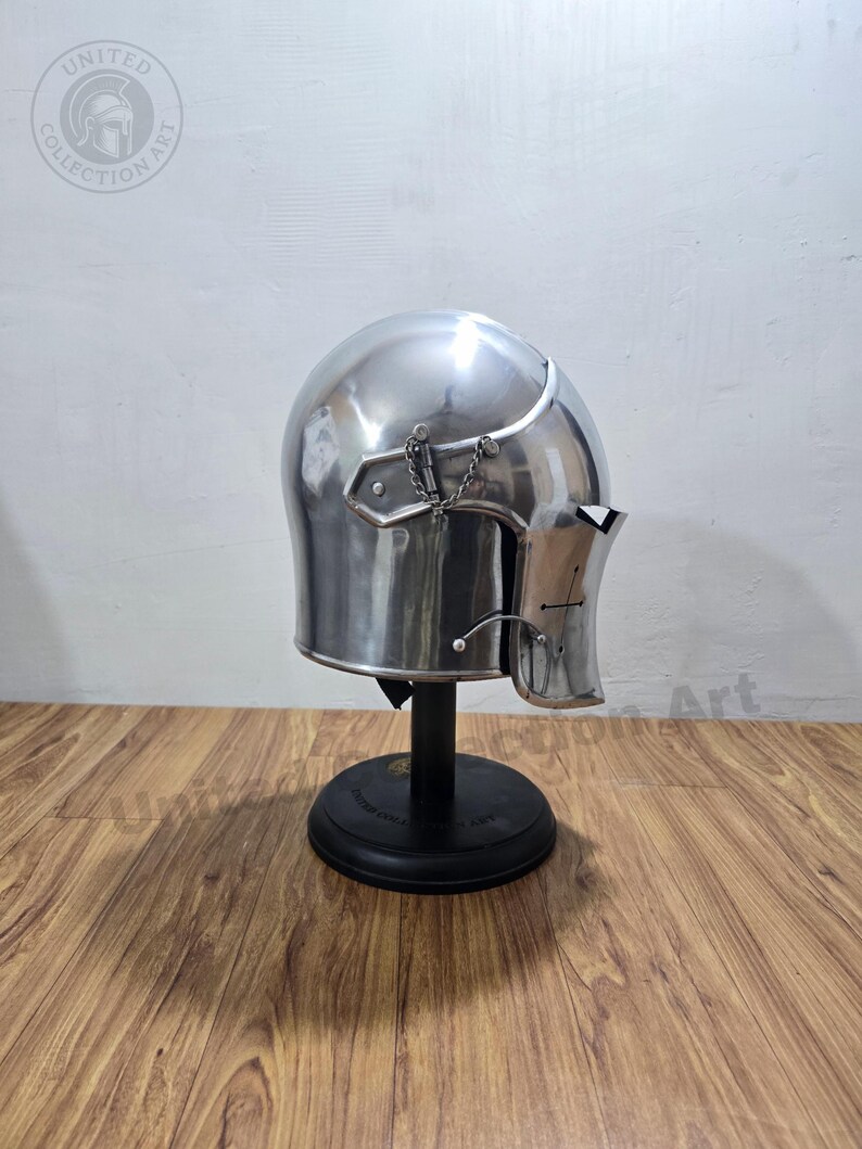 Handmade Steel Crusader Knight Helmet – Medieval Armor Display | Helmet ...