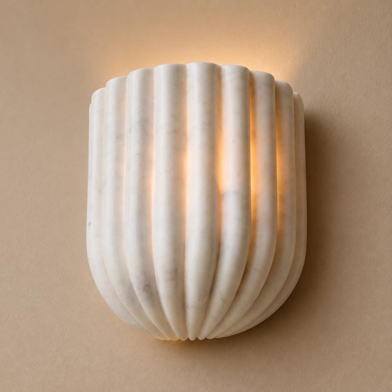 Marble Fluted Wall Sconce - Etsy