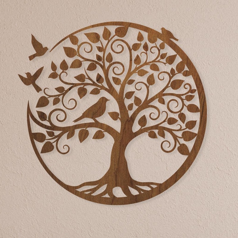 Wood Tree Wall Accent - Etsy