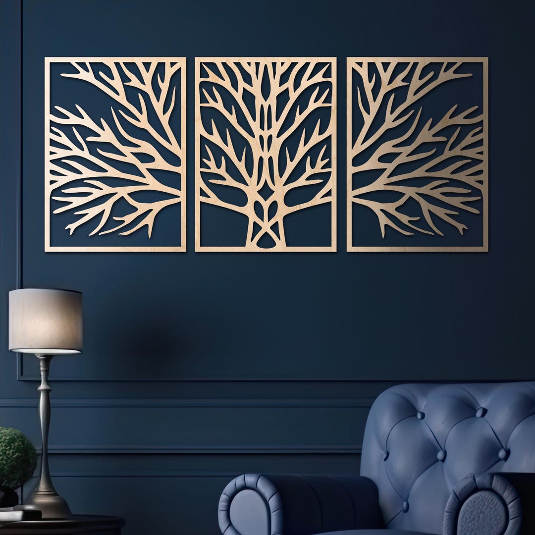 Large Tree Wall Decor, Wooden Tree Wall Decor, Tree Wall Art, Tree Wood ...