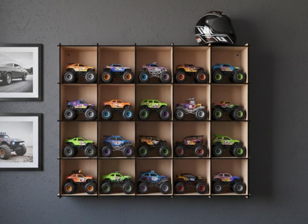 Monster Truck Display Shelf, Monster Truck Display, Wood Monster Truck ...