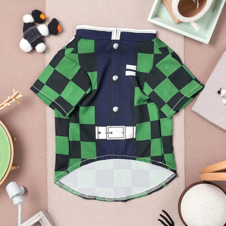 Demon Slayer – Halloween Pet Costume for Cats and Dogs, Tanjirou Pet T ...