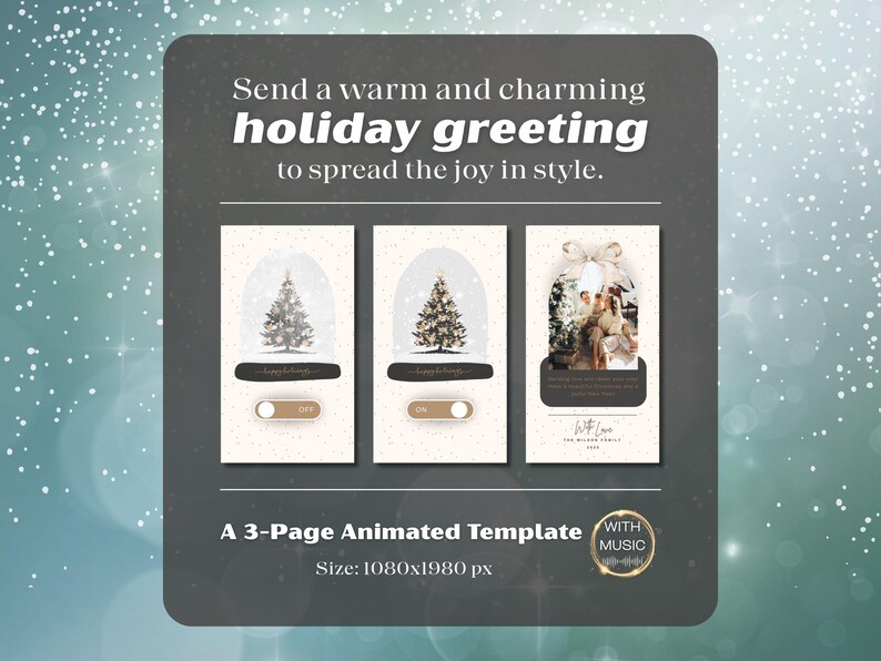 Animated Christmas E-card Template: Personalized Photo Holiday Video ...