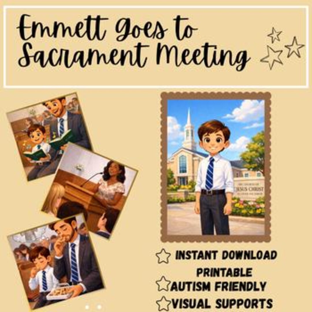 LDS Sacrament Meeting Social Story: Emmett's Church Visit (instant ...