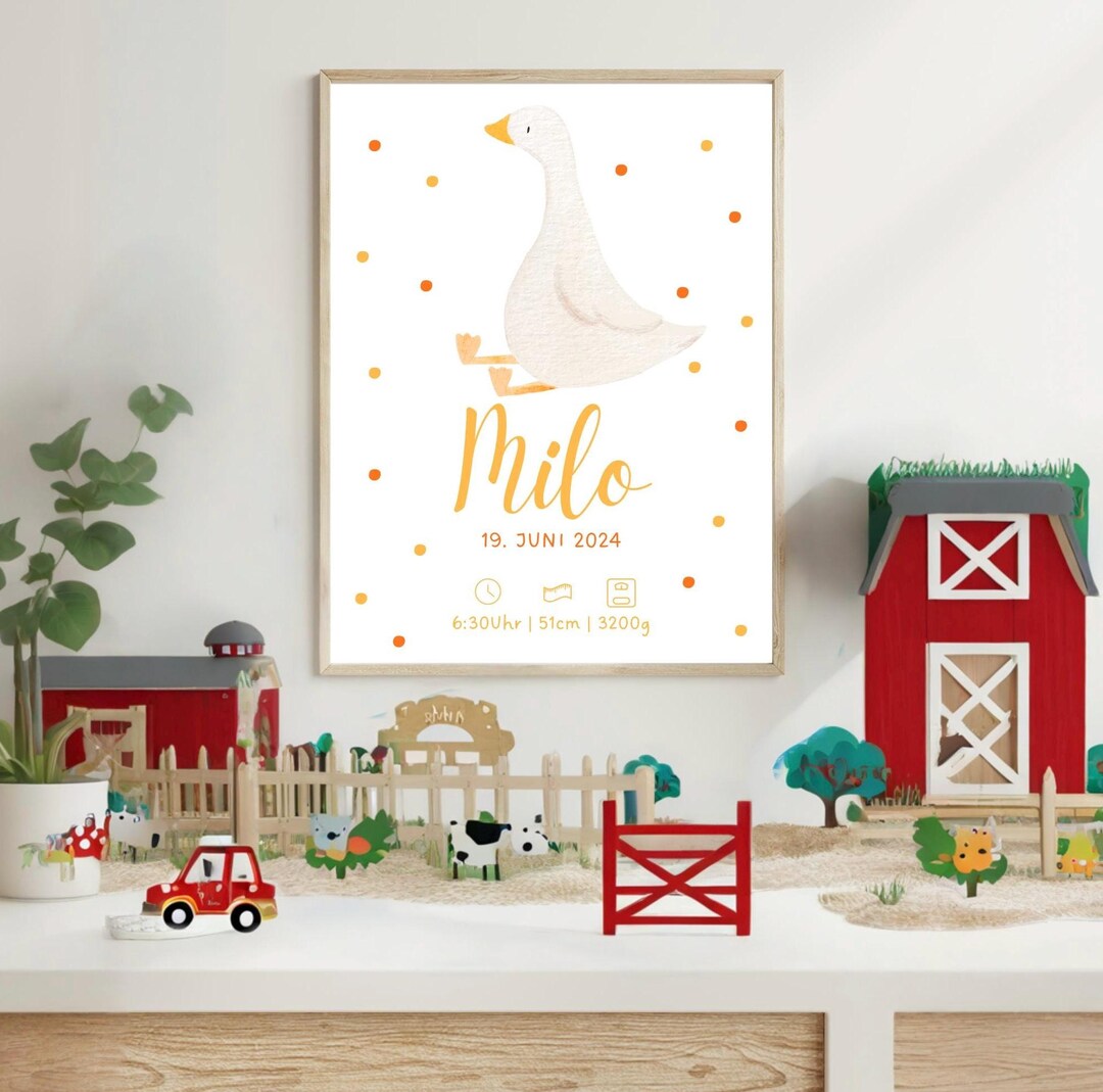 Personalized Birth Poster “goose” – Digital or Printed - Etsy