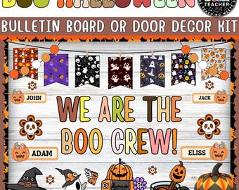 We Are the Boo Crew! Halloween Bulletin Board & Door Decor Kit | Spooky ...
