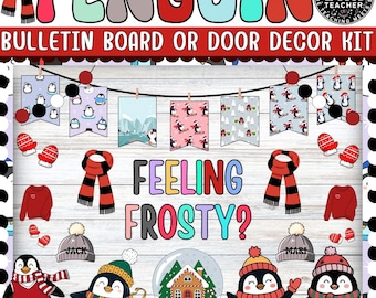 Penguin Winter Bulletin Board & Door Decor Kit – Feeling Frosty? - Etsy