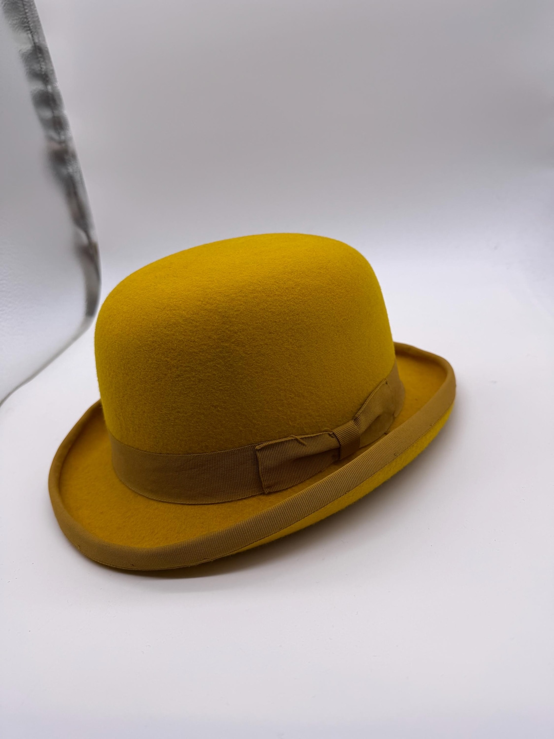 Classic Wool Felt Bowler Hat, Ribbon Detail, Unisex Design - Etsy