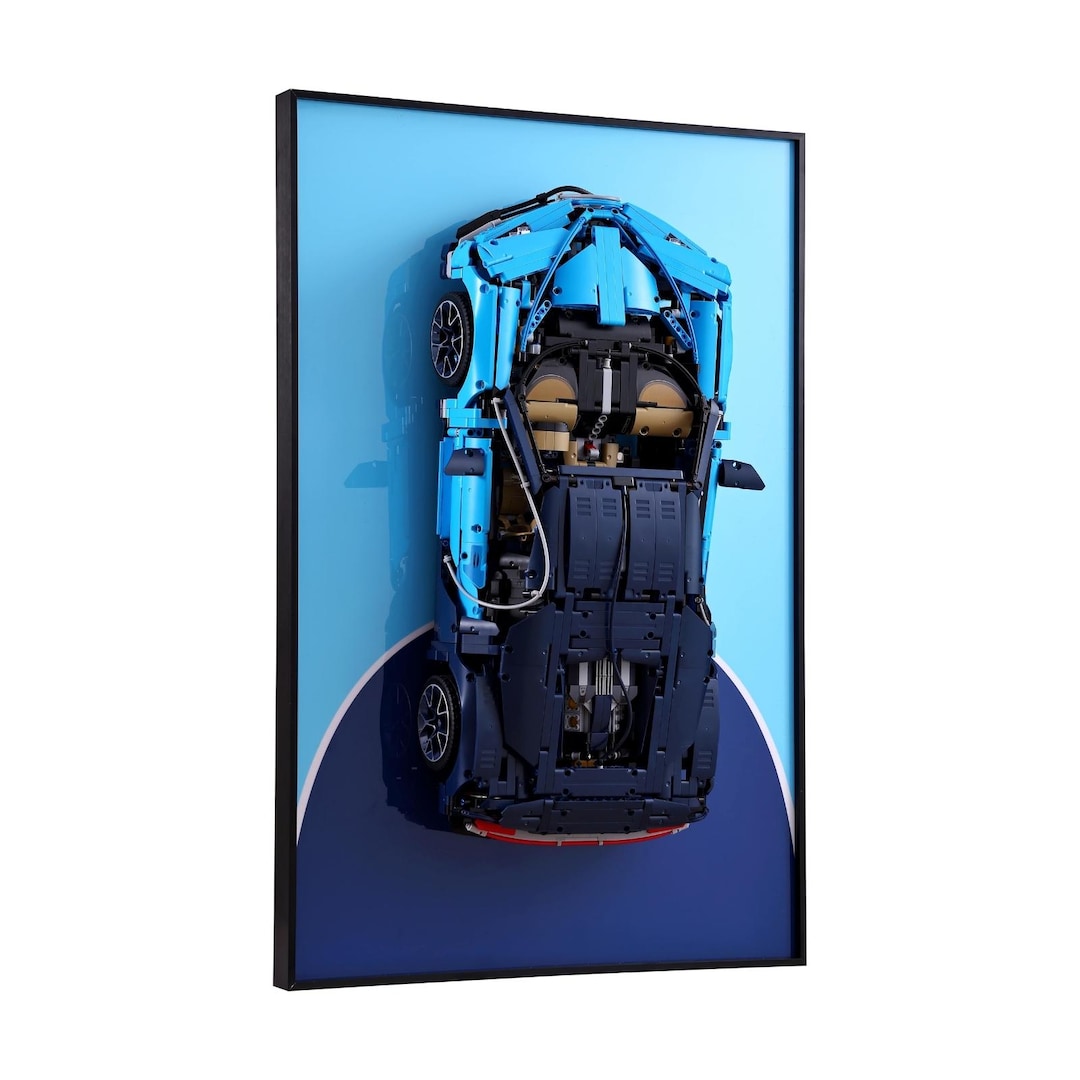 Bugatti Chiron 42083 Compatible Wall Display – Blue Metal Frame ...