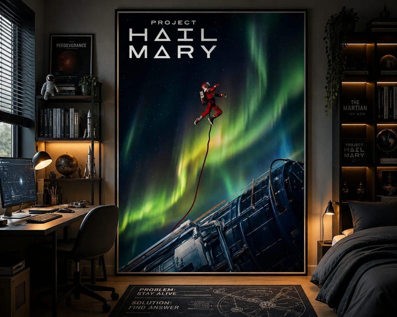 Project Hail Mary Poster: Rocky Amaze Sci Fi Wall Art Space Adventure ...