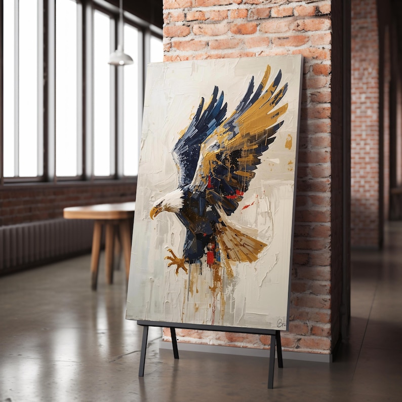 USA 250 Wall Art: Bald Eagle Canvas, America 250 Patriotic Freedom Art ...