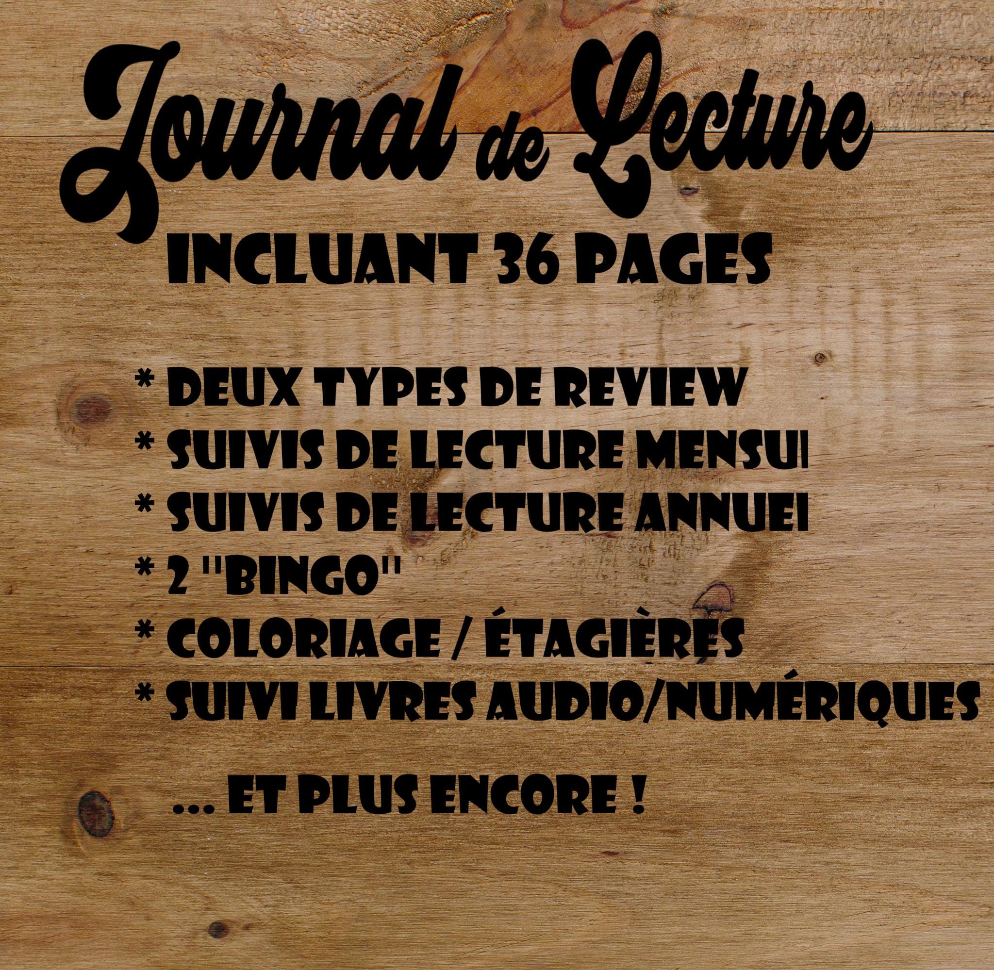 Journal De Lecture, Tracker De Livre Papier Numérique Et Audio, Suivi ...