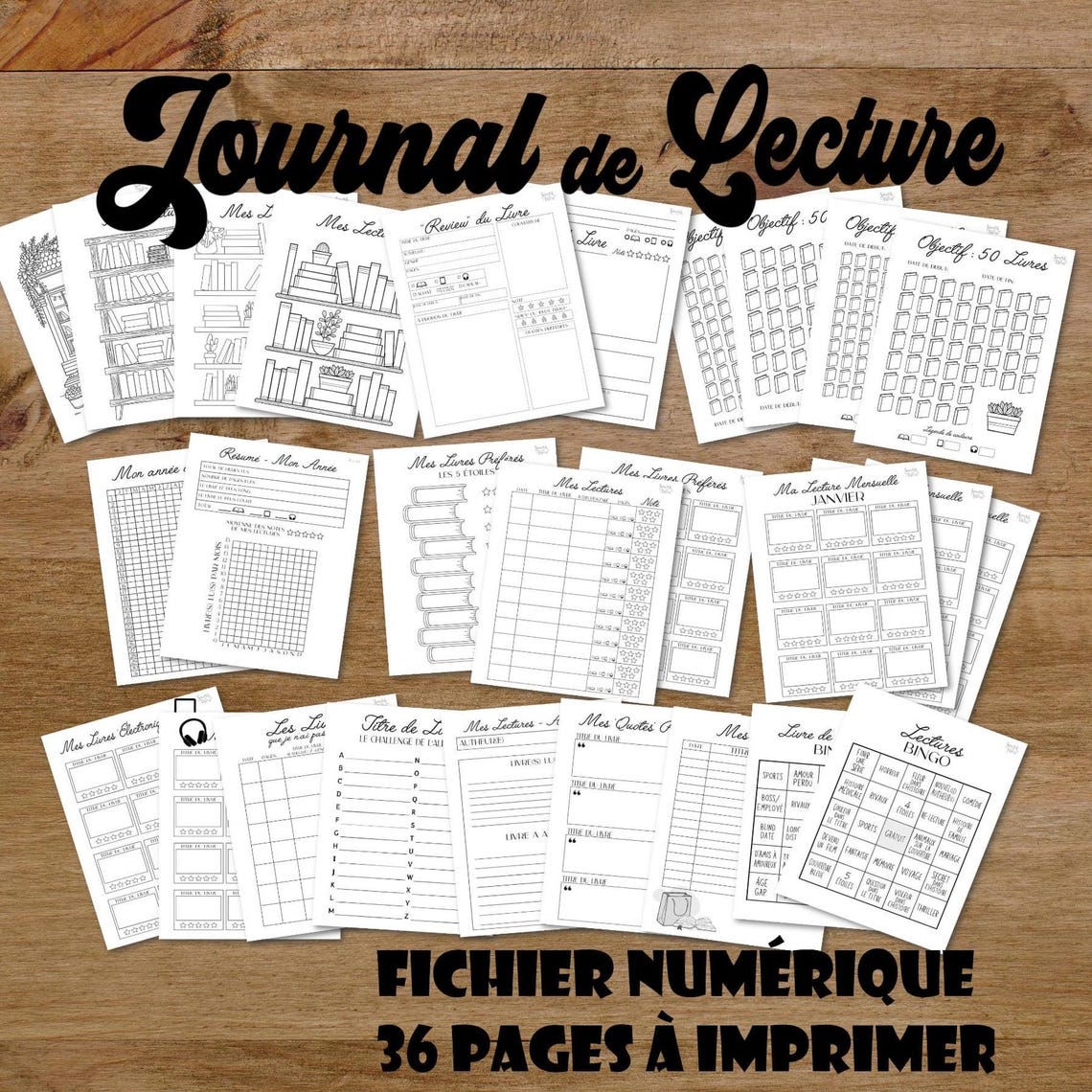 Journal De Lecture, Tracker De Livre Papier Numérique Et Audio, Suivi ...