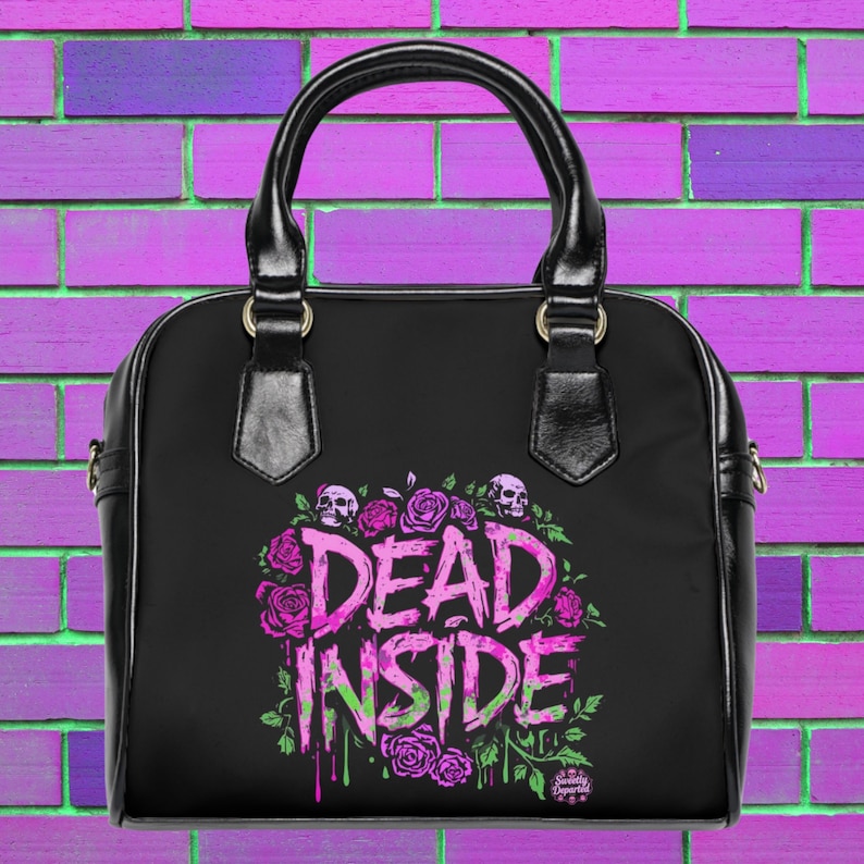 Dead Inside Goth Handbag Dark Aesthetic Shoulder Bag Emo Purse ...