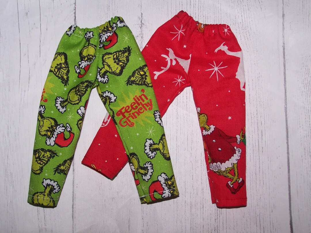 Elf Pants- Elf Doll Pants - Pants for 12 Inch Doll- Elf Holiday Pants ...