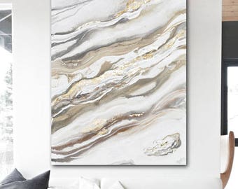 Neutral abstract art | Etsy
