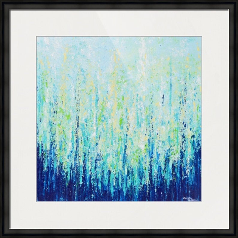 Art GICLEE PRINT Abstract Painting Blue Modern Canvas Print - Etsy