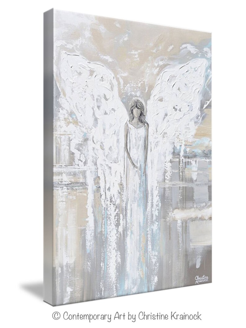 GICLEE PRINT Art Abstract Angel Painting Canvas Print Oil | Etsy