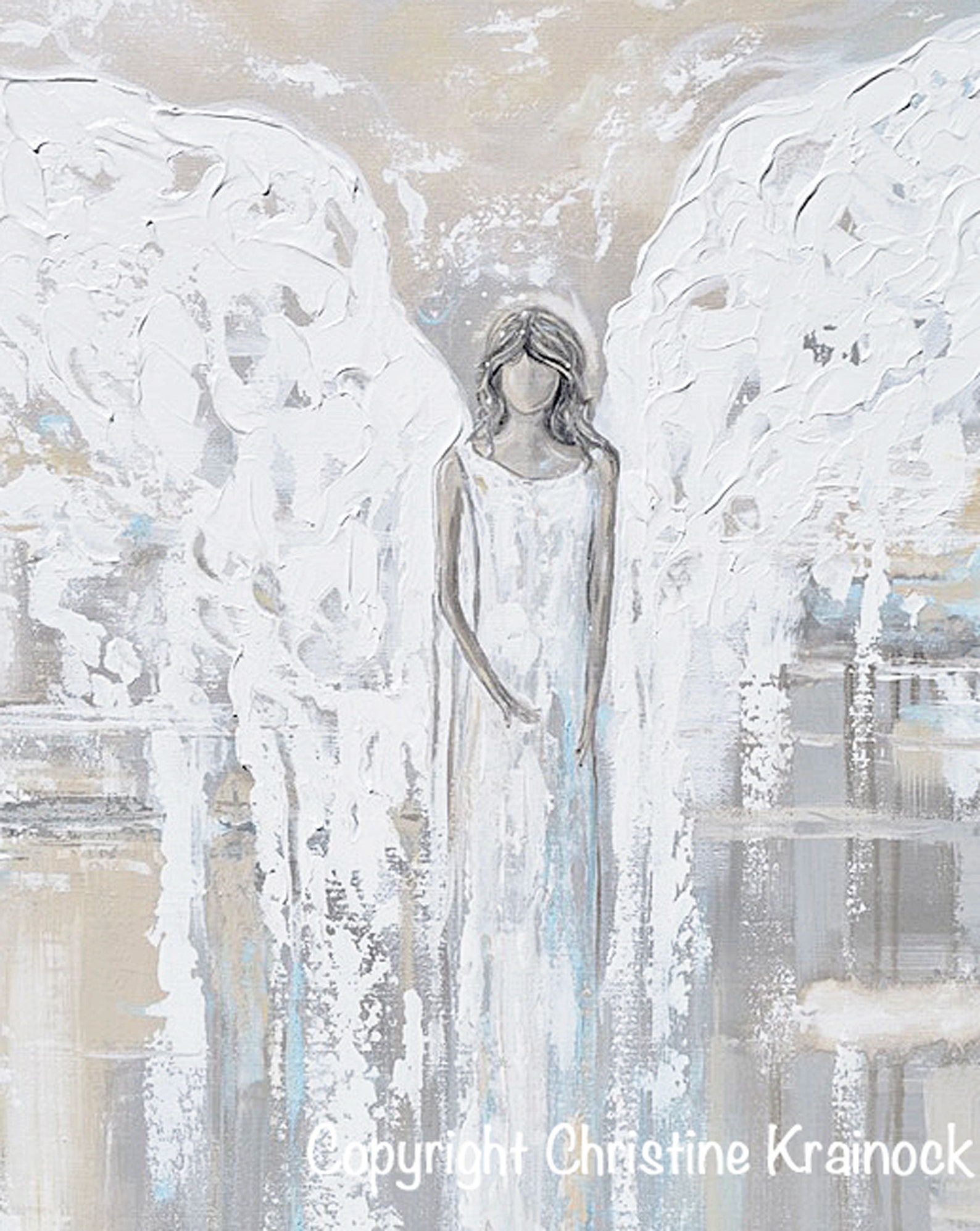GICLEE PRINT Art Abstract Angel Painting Canvas Print Oil Painting Home ...