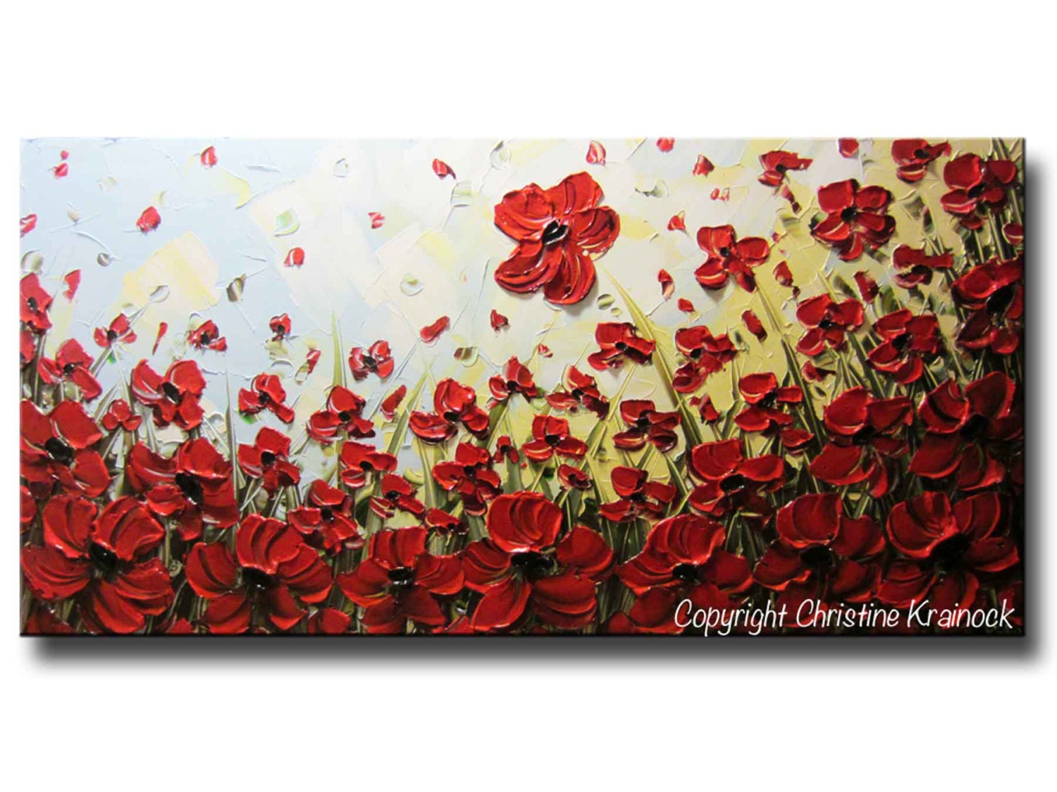Art & Collectibles Painting Poppy Painting Original Oil Artwork ...