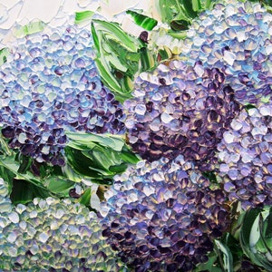GICLEE PRINT Art Abstract Painting Hydrangea Purple Flowers Canvas ...