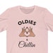 Oldies and Chillin Short Sleeve Unisex Tee Pink Lowrider Oldies T Shirt ...