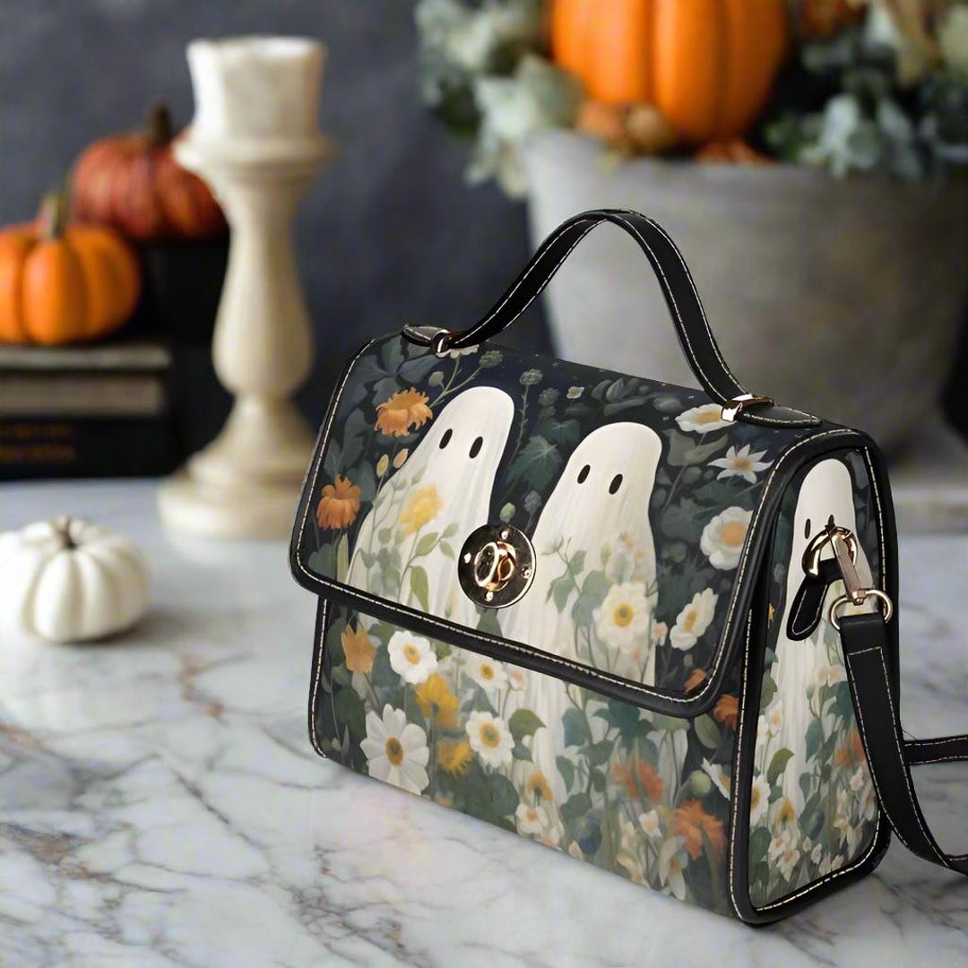 Floral Ghosts Crossbody Bag/halloweencore Bag/ghost Purse/boho Ghost ...