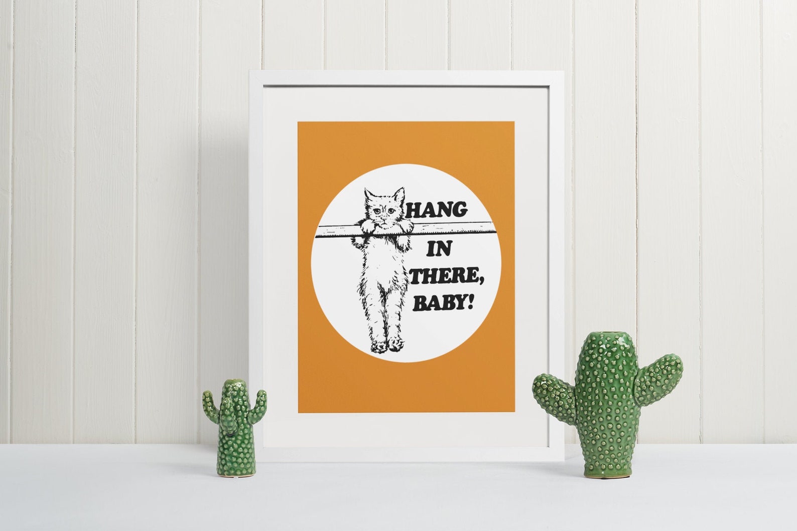 Vintage Style Hang in There Baby Cat Poster/vintage Cat - Etsy