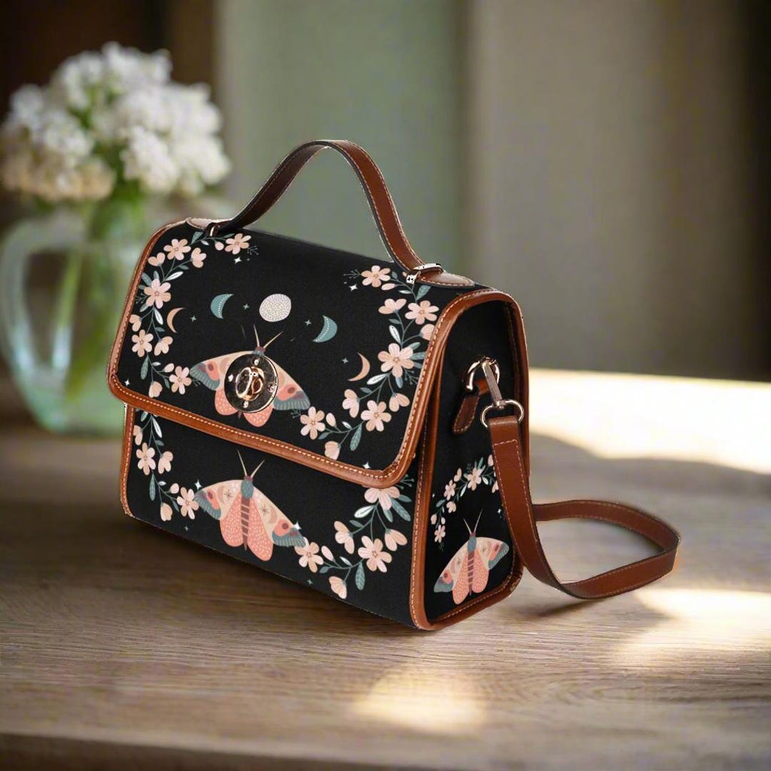 Mystical Moth Bag With Shoulder Strap/cottagecore Bag/goblincore Purse ...