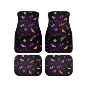 Retro Movie Theater Car Floor Mats/memphis Style Car Accessories/90s ...