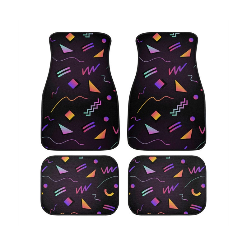 Retro Movie Theater Car Floor Mats/memphis Style Car Accessories/90s ...