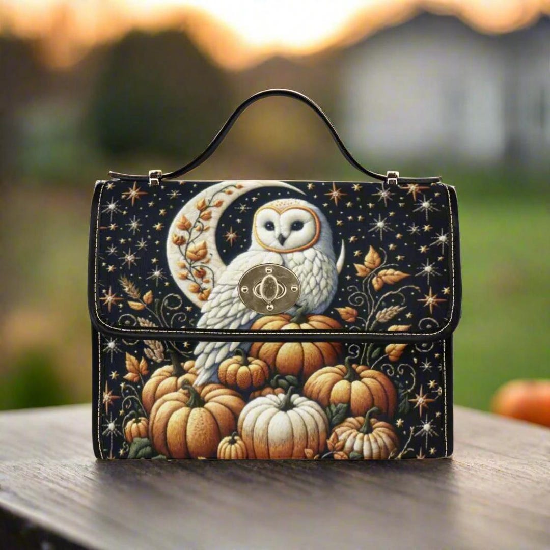 Snowy Owl Crossbody Bag,light Academia Bag,owl Purse, Owl Pumpkin Purse ...