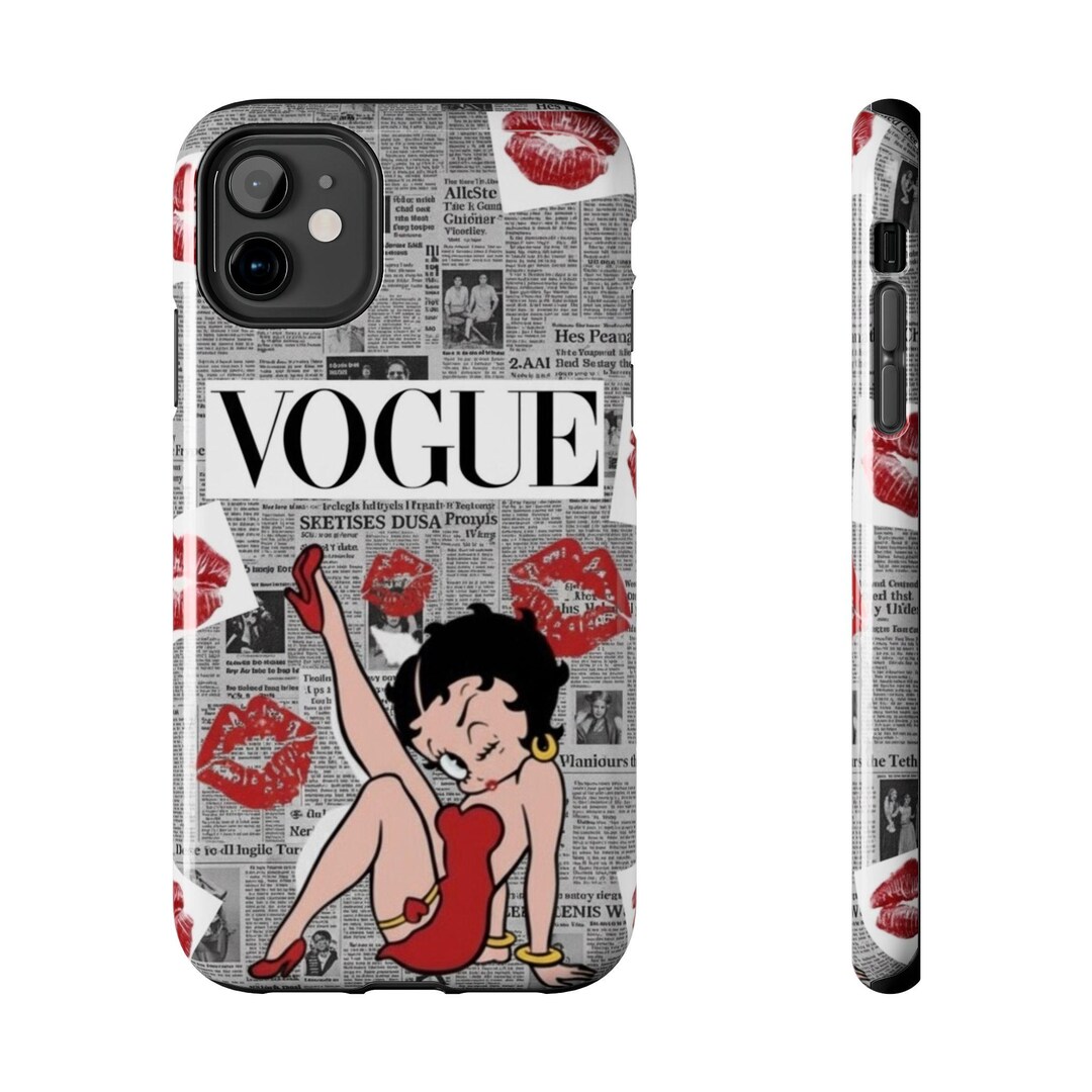 Betty Boop Vogue Newspaper Phone Case: Tough Glossy Cover - Etsy
