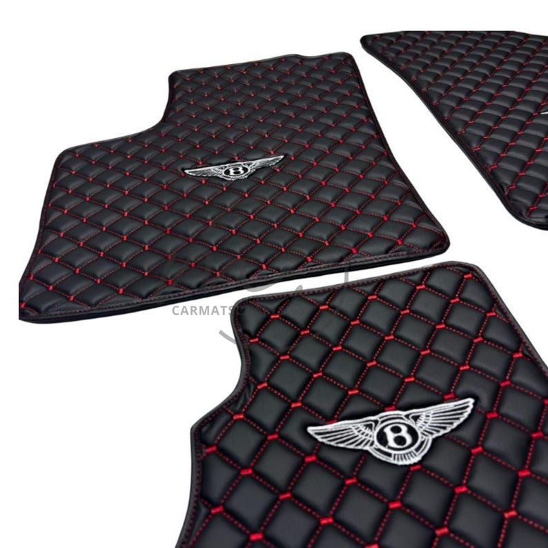 Handmade Leather Car Mats, Custom Fit for Bentley, Diamond Stitch - Etsy
