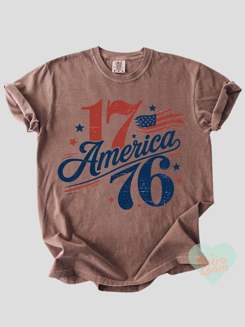 1776 America Graphic Tee, Patriotic USA Flag Summer Shirt - Etsy