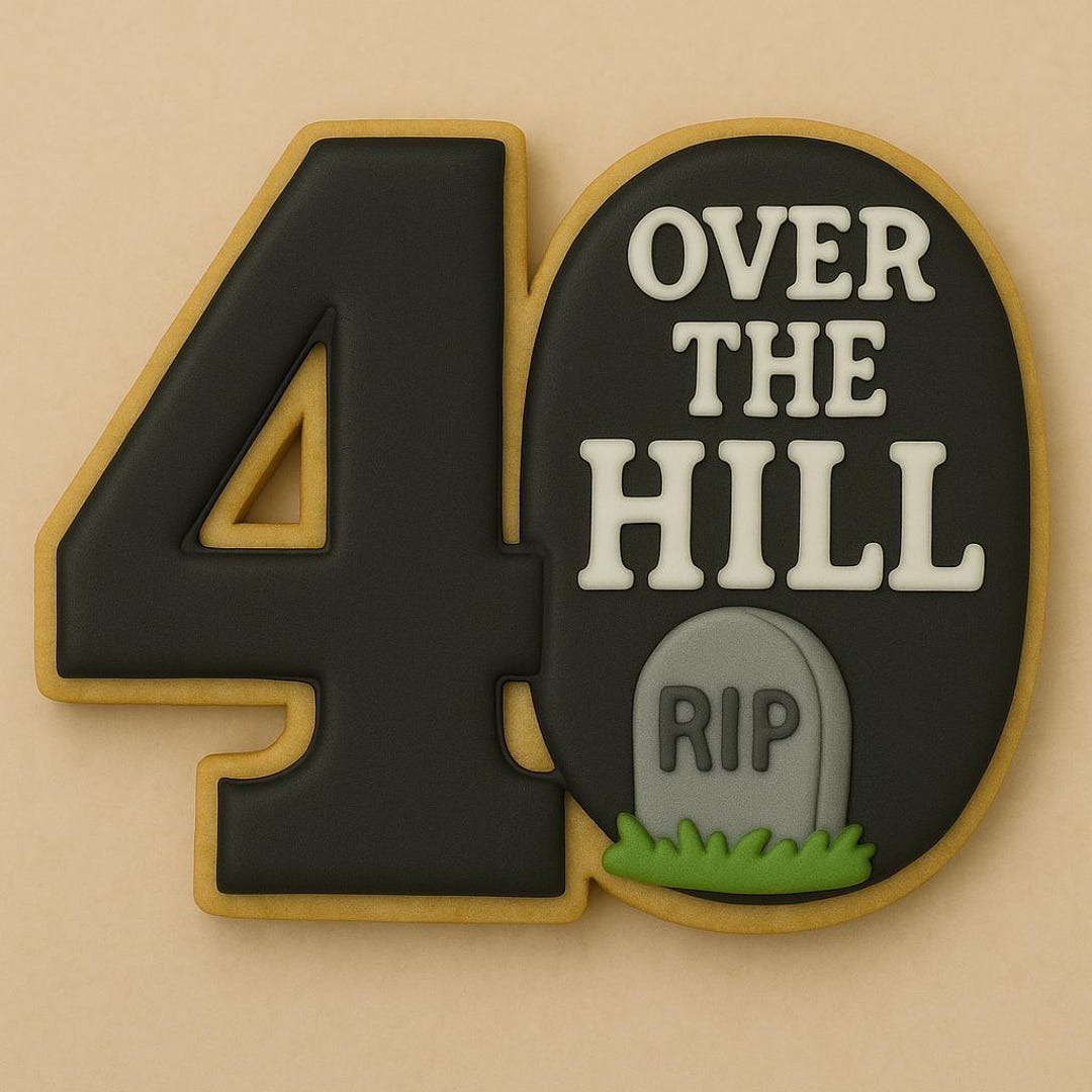 40th Birthday Cookie Cutter – “over the Hill” Edition - Etsy