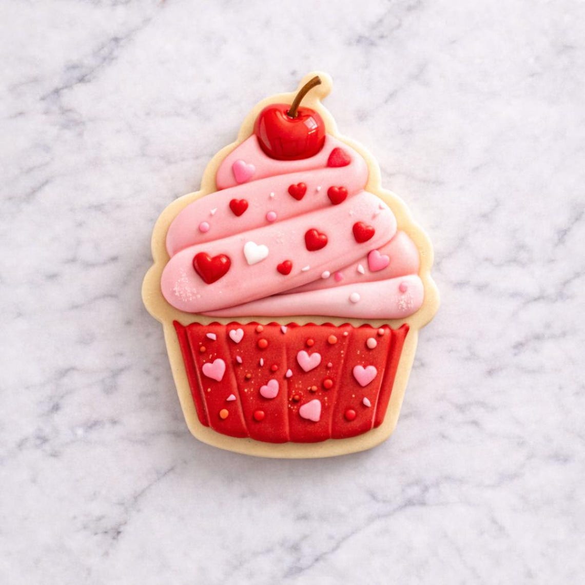 Cupcake Valentine Cookie Cutter | Heart Sprinkle Cupcake | Valentine’s ...