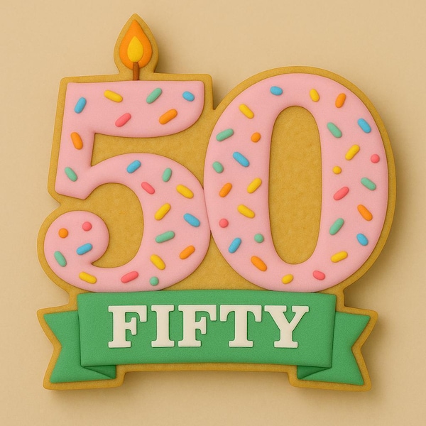 50th Birthday Cookies - Etsy