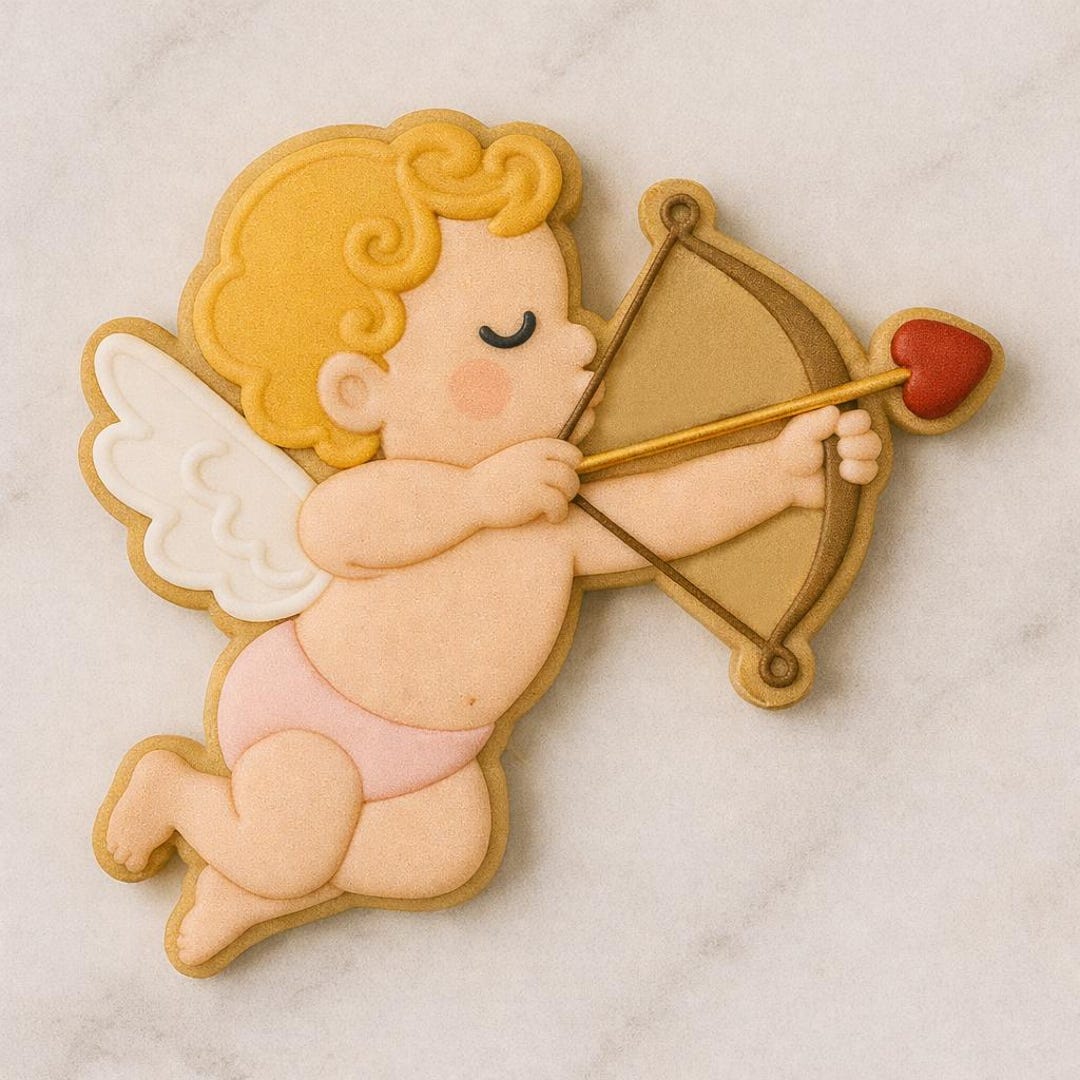 Cupid With_bow Valentine Cookie Cutter – Classic Cupid Arrow Design - Etsy