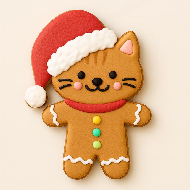 Gingerbread Cat - Etsy