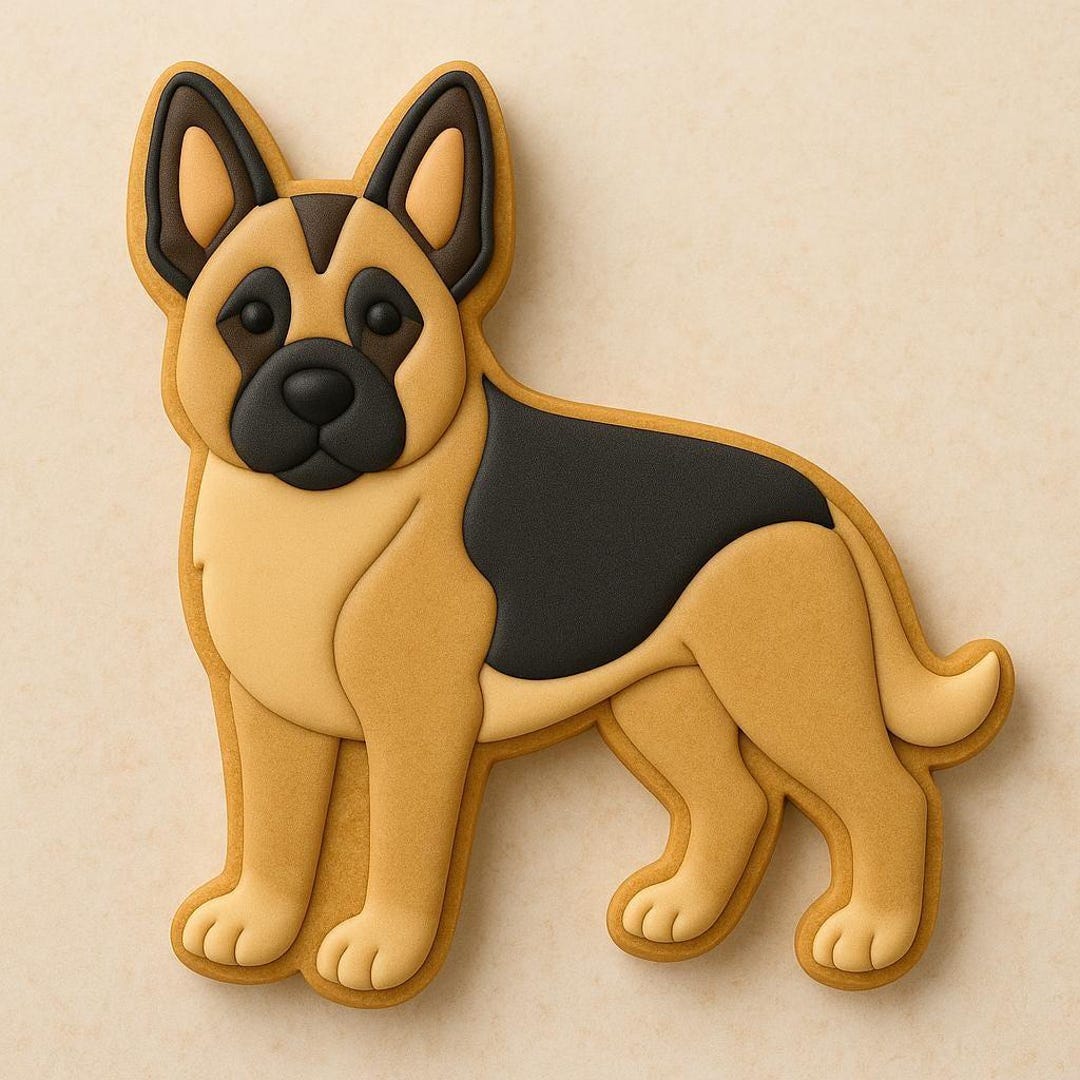 German Shepherd Cookie Cutter – Loyal, Bold, and Beautifully Detailed ...