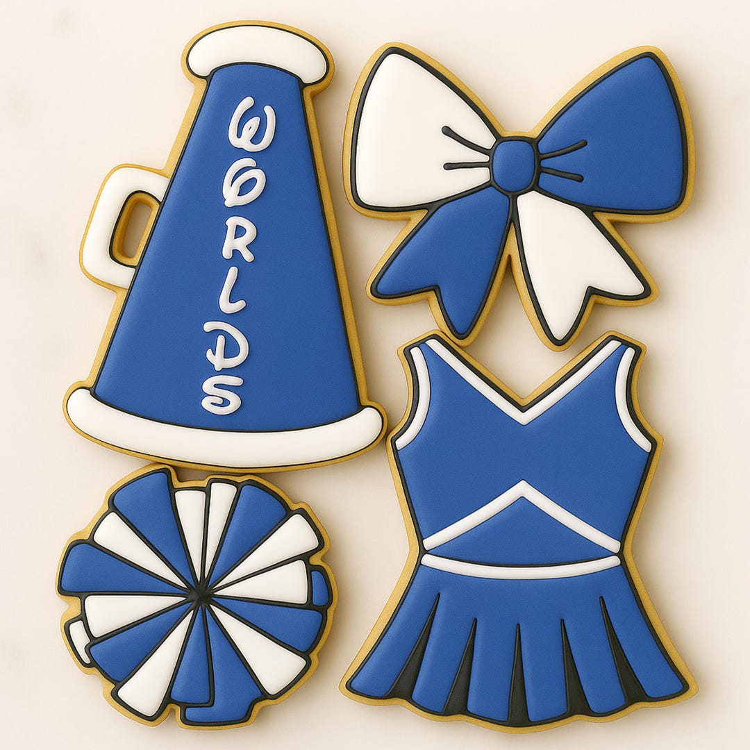 Cheerleading Worlds Cookie Cutter Set of 4 | Cheer Bow, Pom, Megaphone ...