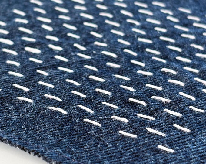 Denim Patch, Sashiko, Boro Patch, Handmade Sew-on Patch, Patch for ...