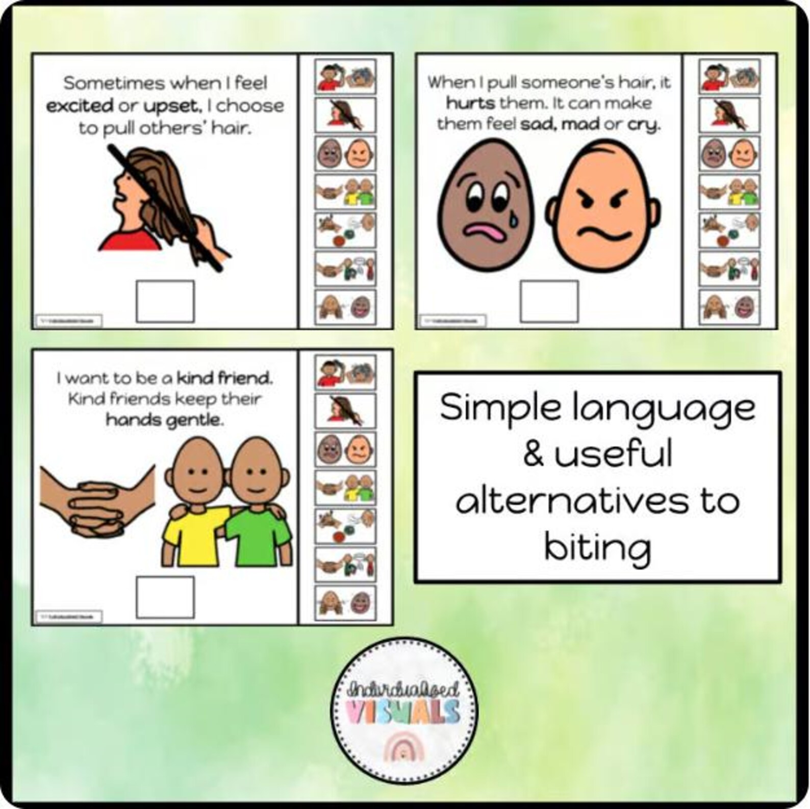 NO HAIR PULLING Social Story - Hair Pull Adapted Book for Spec Ed ...