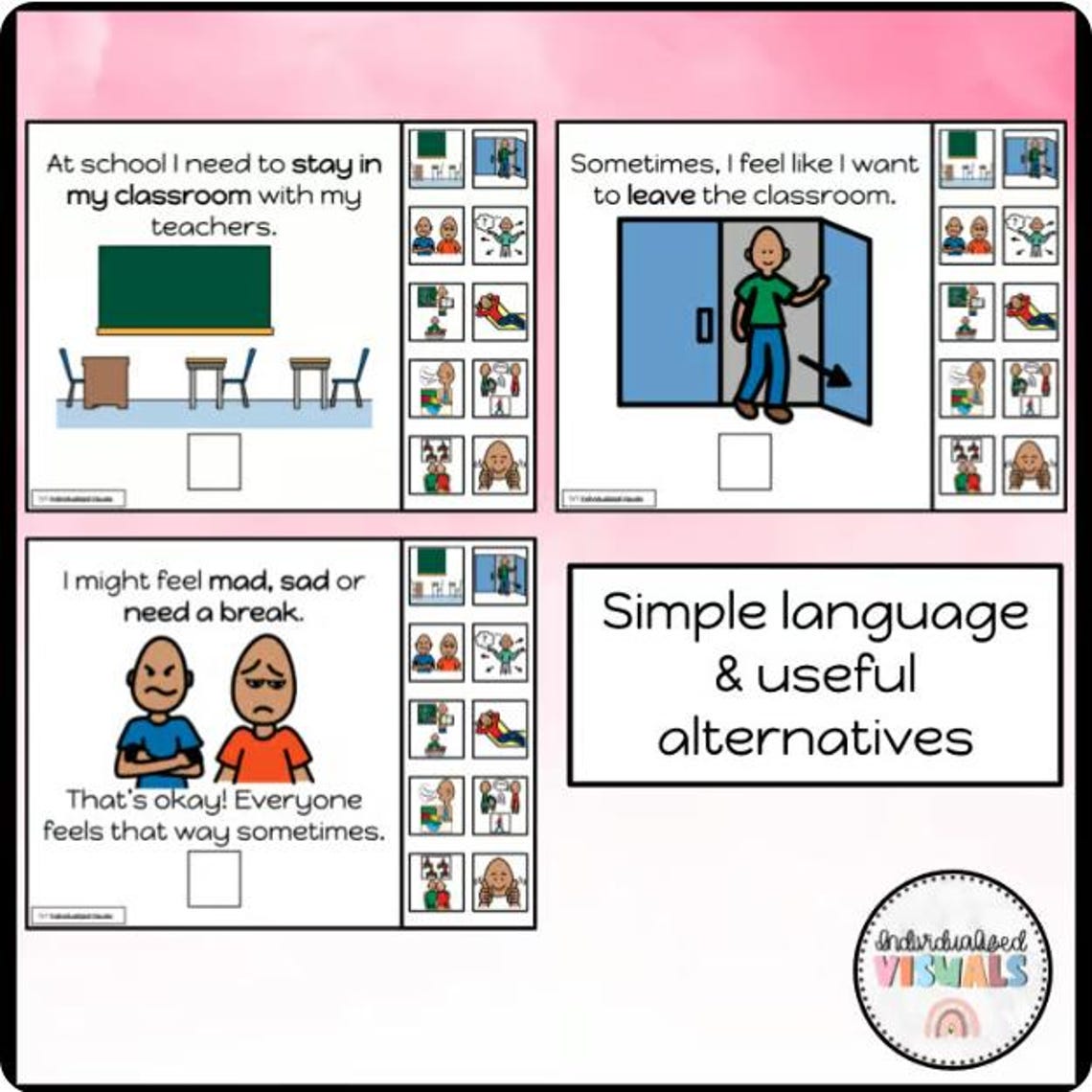 No ELOPING Social Story - Leaving the Classroom - Elopement Visuals ...