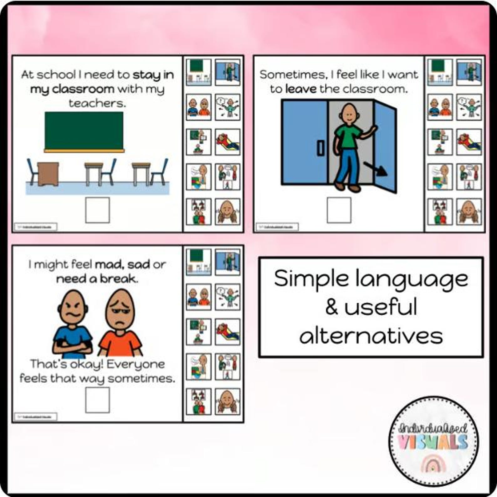No ELOPING Social Story - Leaving the Classroom - Elopement Visuals ...