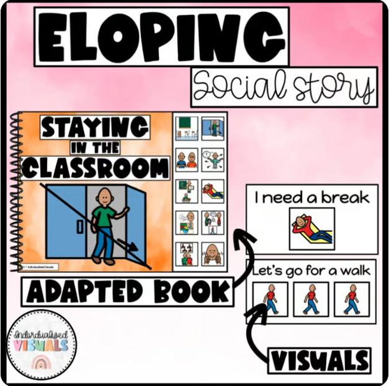 No ELOPING Social Story - Leaving the Classroom - Elopement Visuals ...