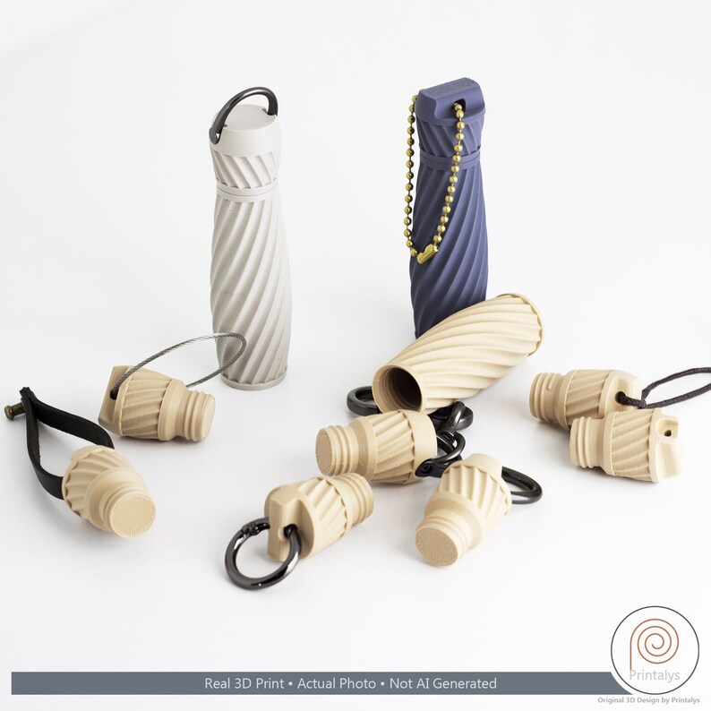 3D Printable Twistgrip Modular Keychain STL Files – Spiral Design With ...