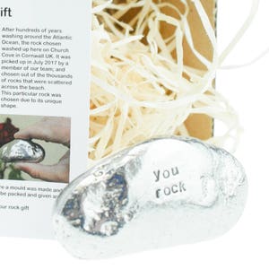 You Rock Gift - Solid Heavy Polished Metal Rock With "you Rock" Saying ...
